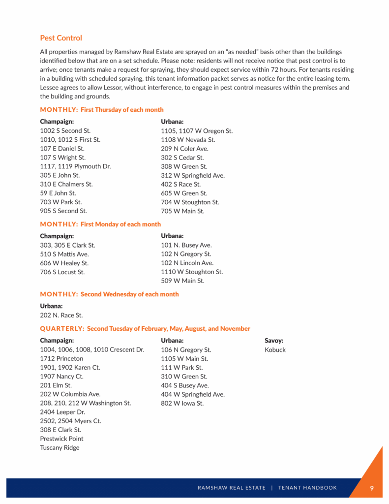 Ramshaw Real Estate Tenant Handbook